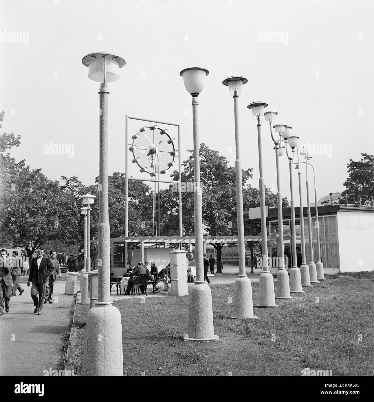 III Exhibition of Czechoslovak Engineering,clock Stock Photo - Alamy