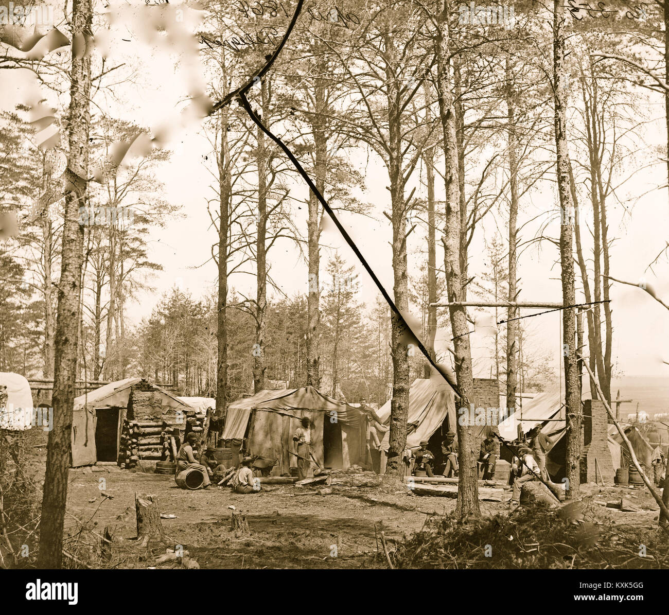 Brandy Station, Virginia. Telegraph Corps camp Stock Photo - Alamy