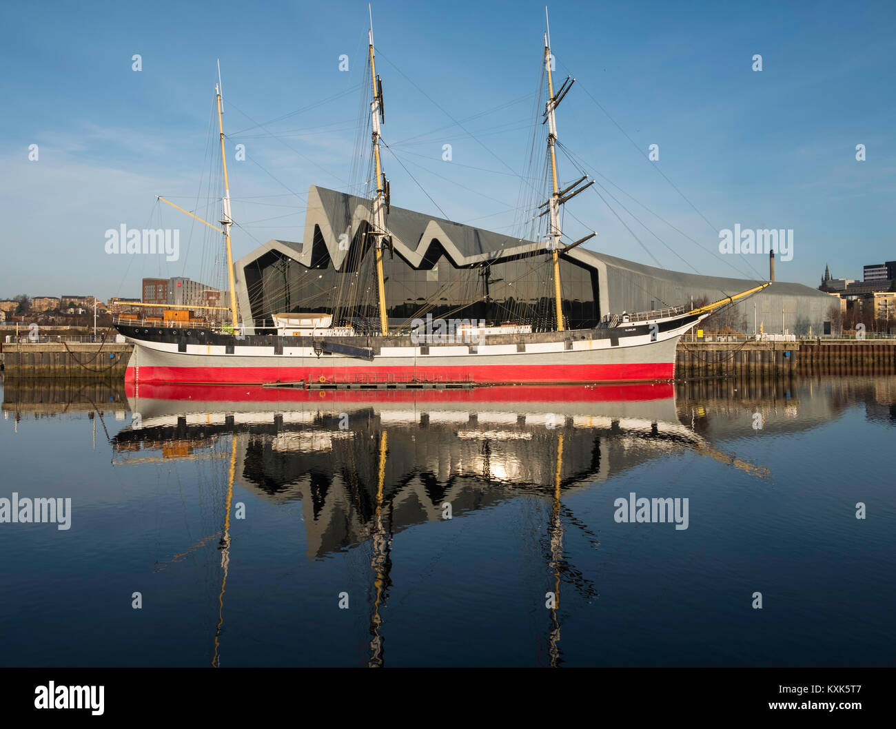 View of Riverside Museum beside River Clyde home of Glasgow Transport ...