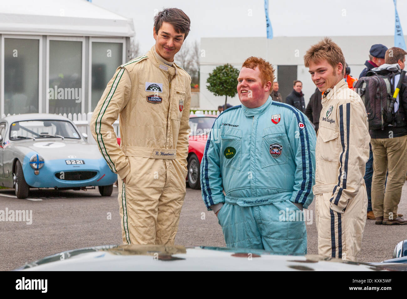 Racing car drivers, Richard Woolmer, James Colburn, Charles Rainford ...