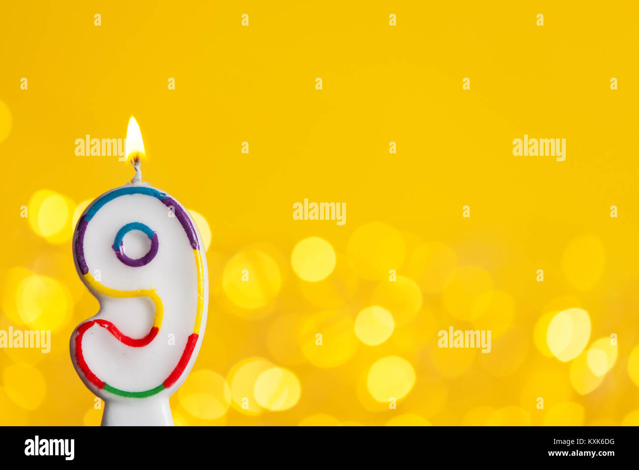 Happy birthday number 9 greeting hi-res stock photography and images ...