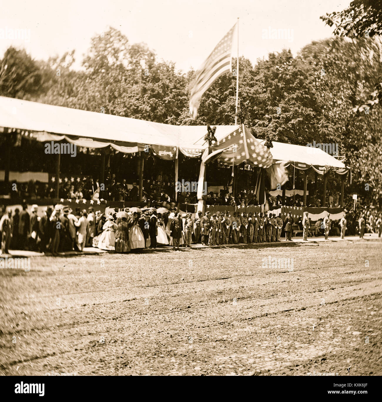 The grand review of the Army. Presidential reviewing stand Stock Photo ...