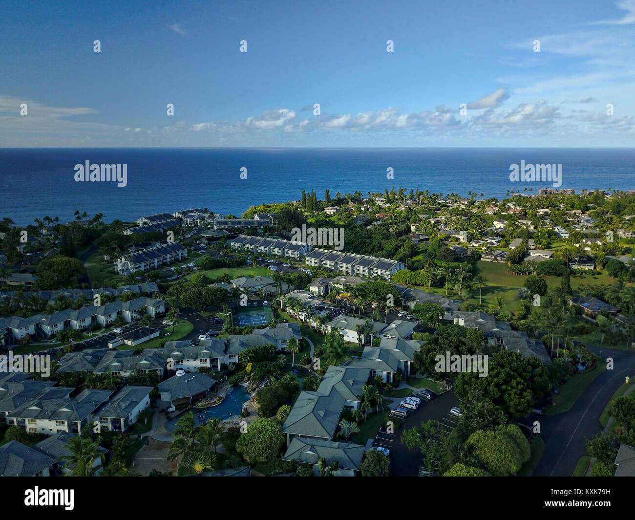 Aerial luxury resort homes and golf course club. Expensive luxury homes ...