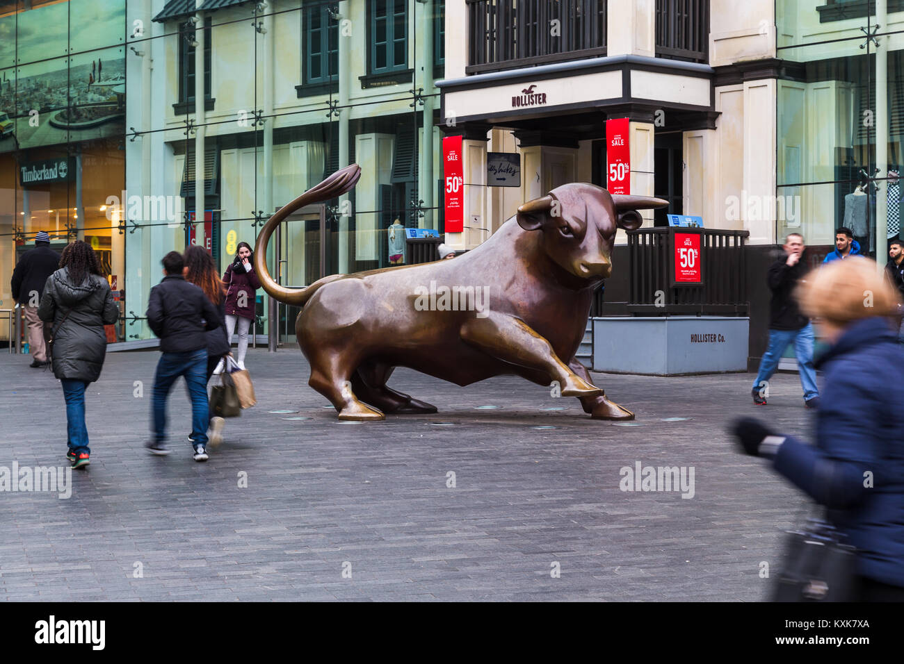 The Guardian statue outside of the Bullring shopping centre in ...