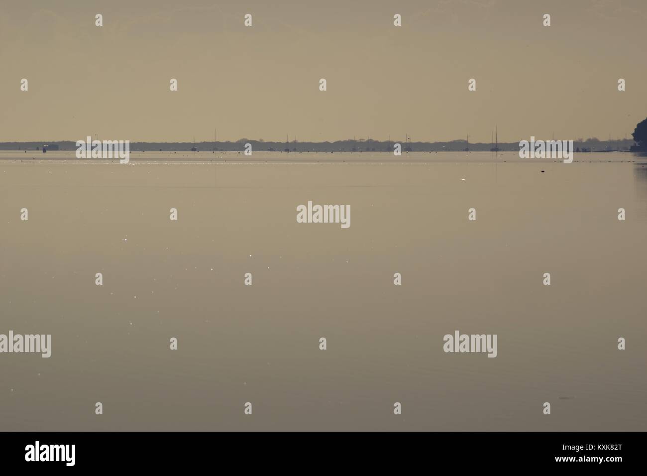 Exe Estuary at Topsham, Looking South to Dawlish Warren. High Tide ...