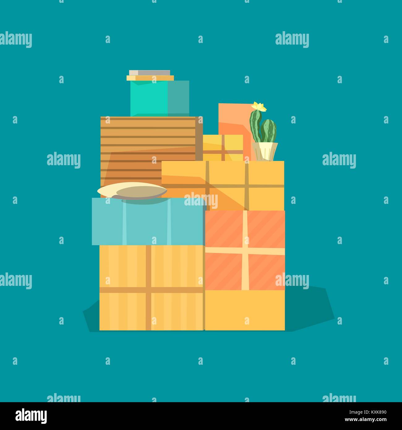 Moving to new house Stock Vector Image & Art - Alamy