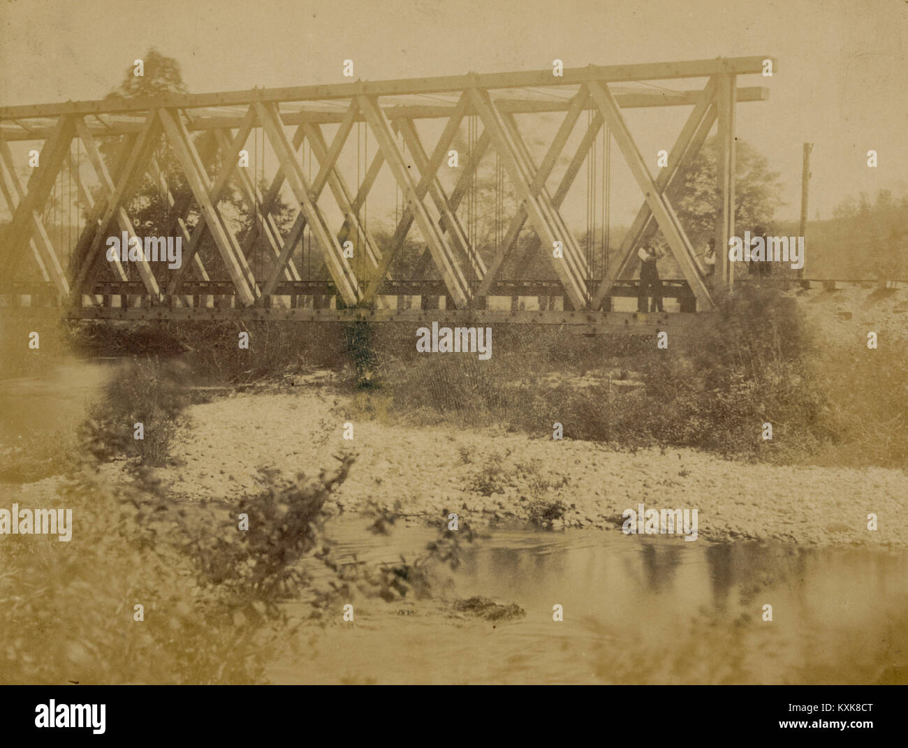 Railroad trestle bridge Stock Photo - Alamy