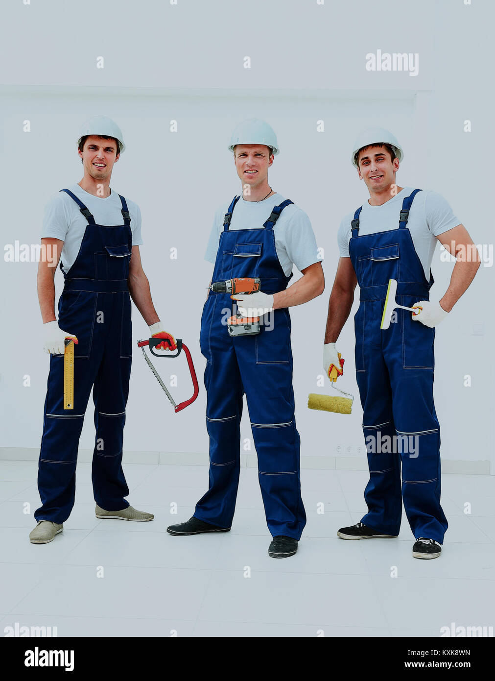 Group of professional industrial workers Stock Photo - Alamy
