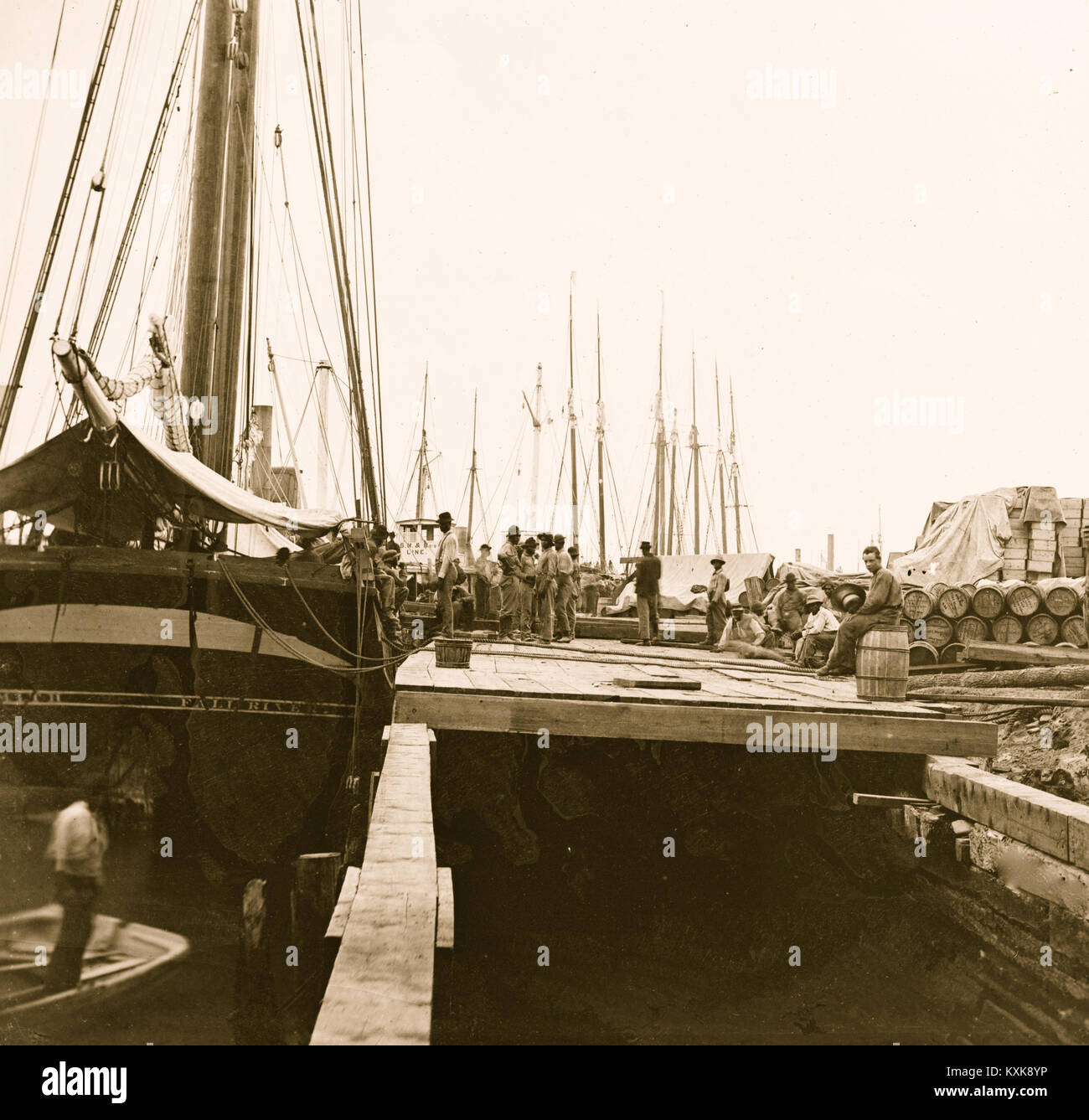 Docks at City Point Stock Photo - Alamy