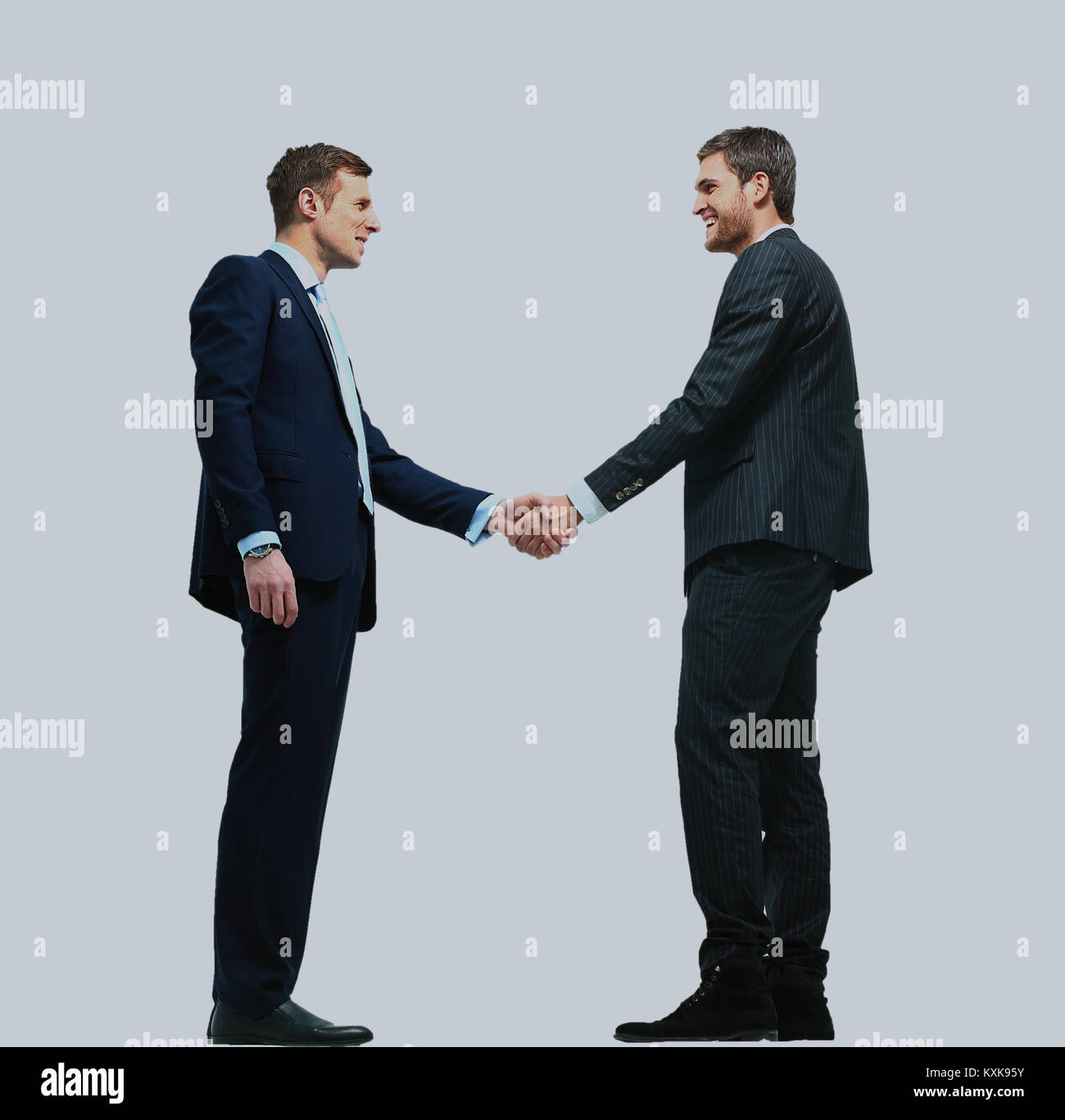 handshake isolated over white background Stock Photo - Alamy