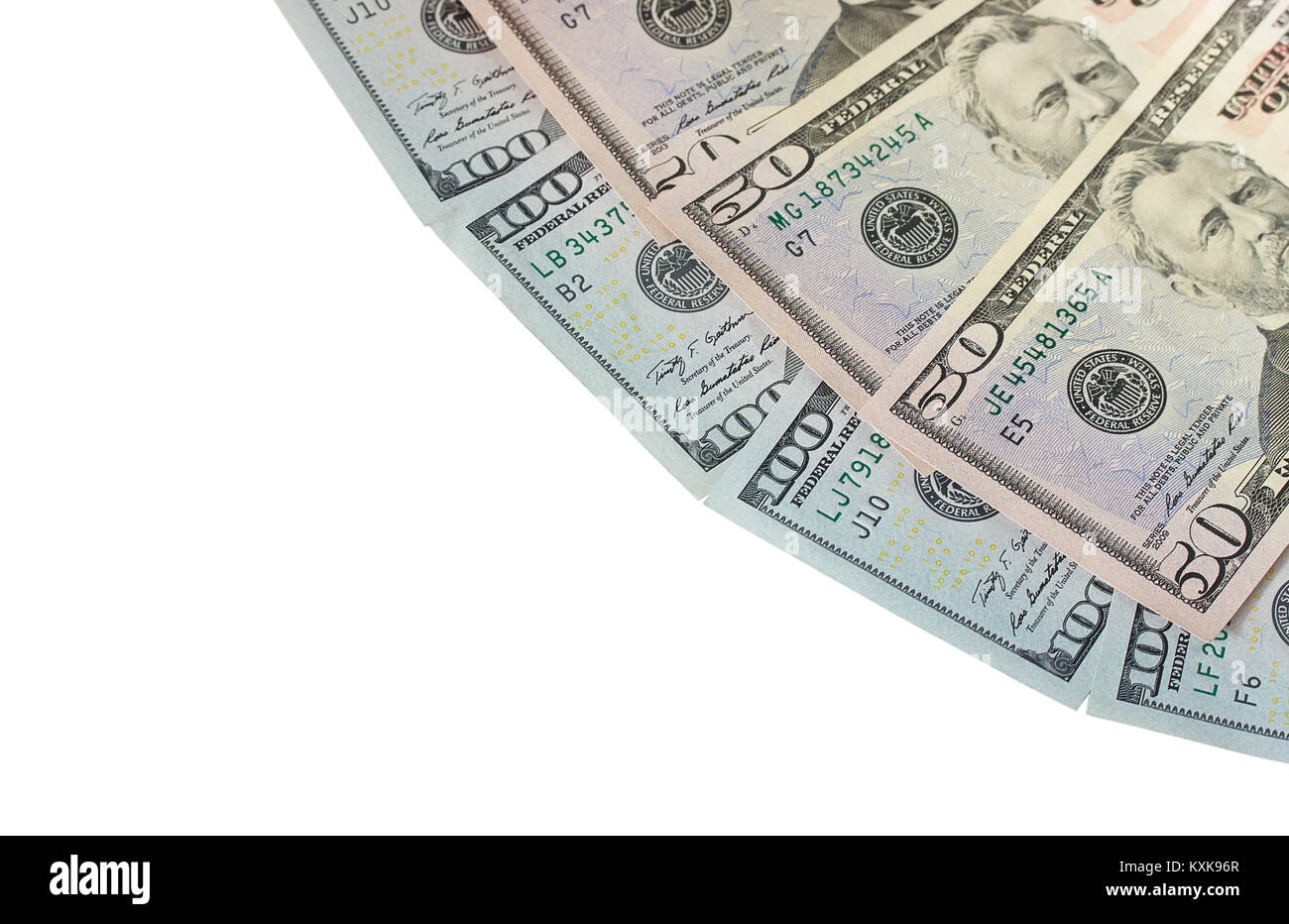 Us dollar bill isolated on white background Stock Photo - Alamy