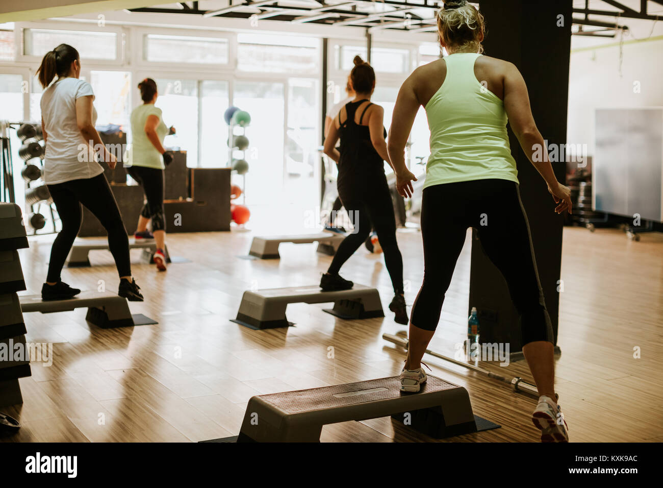 High intensity interval training workout. Hiit group training Stock ...