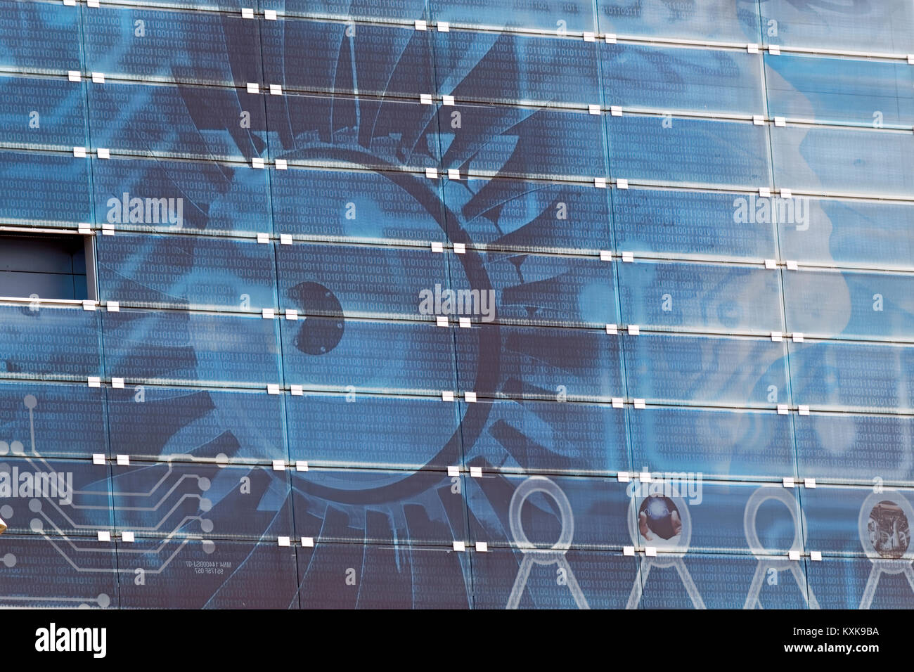 Binary code concept, hi-tech background Stock Photo - Alamy