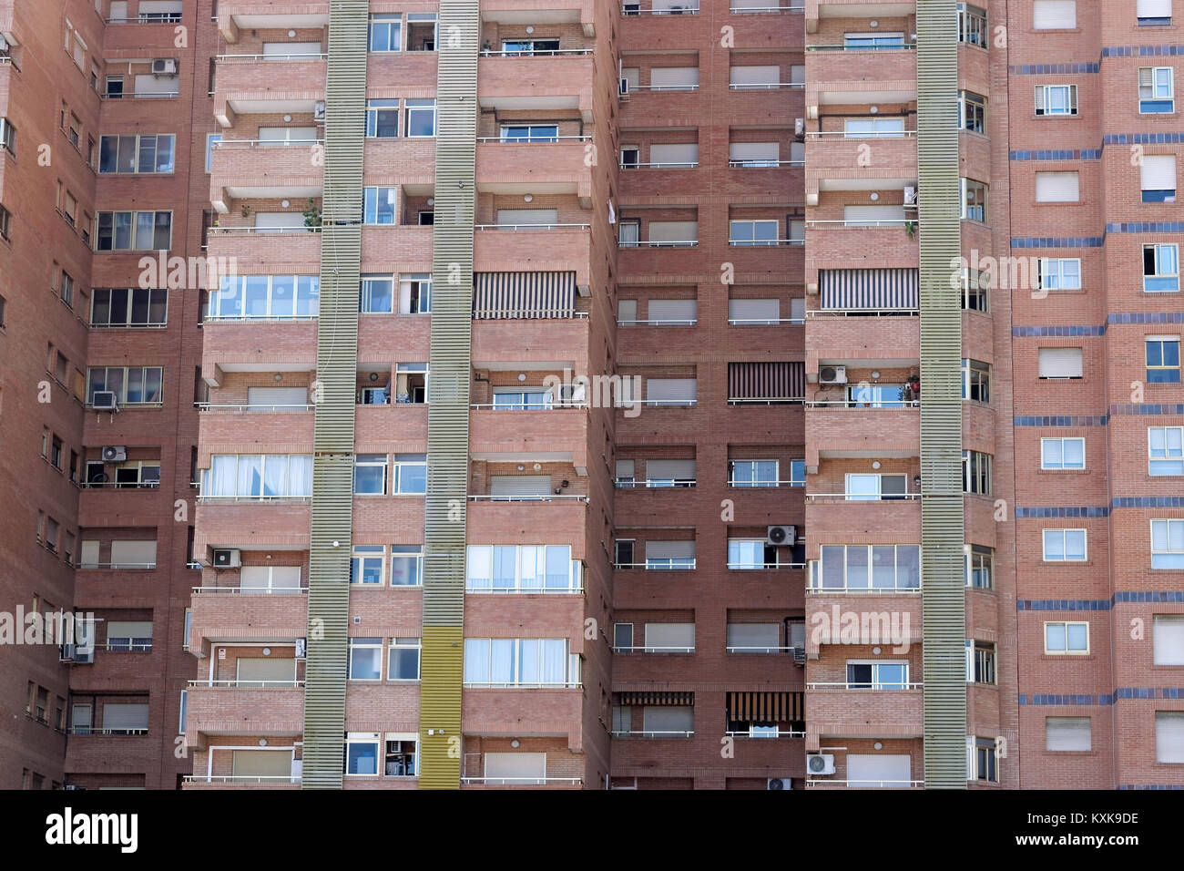 Common block of flats exterior facade Stock Photo - Alamy