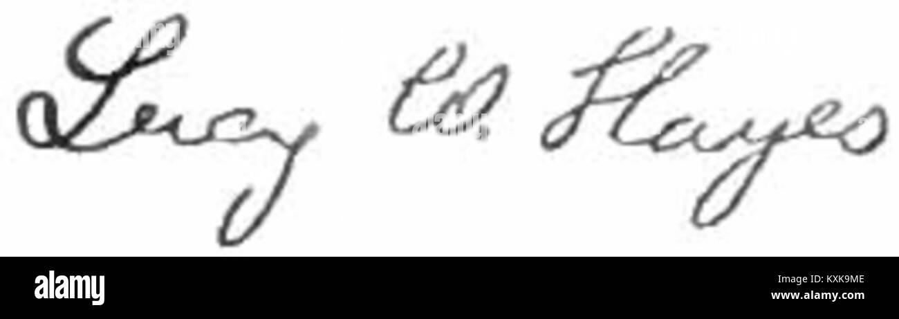 Appleton's Hayes Rutherford Lucy Webb signature Stock Photo - Alamy