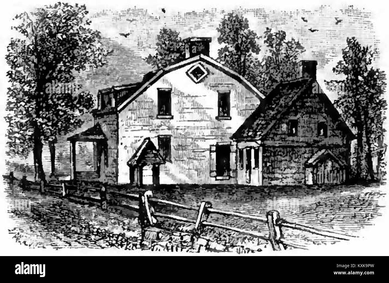 Photograph of Aaron Burr’s house at Ramapo Pass, showing the historical ...