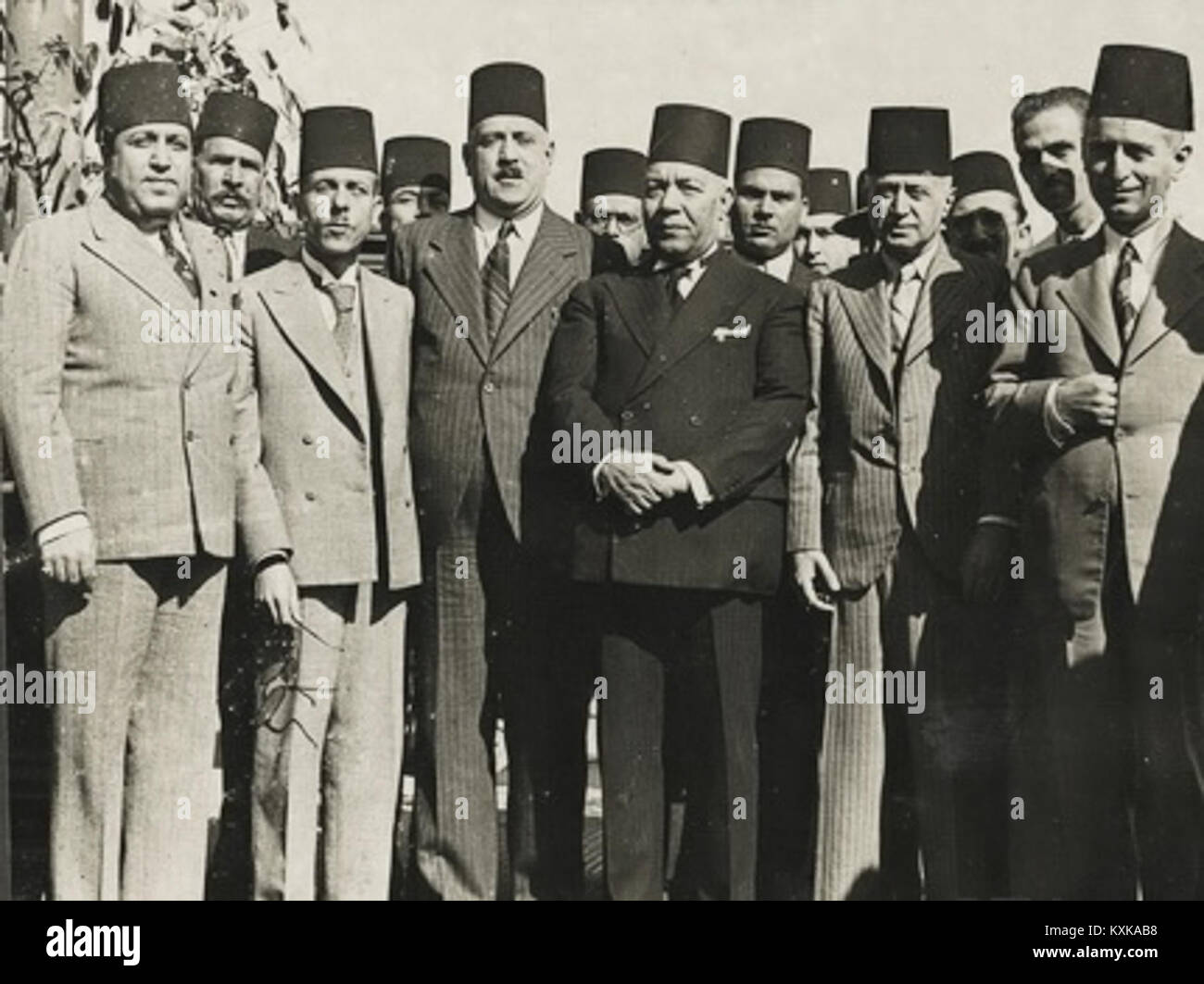 Arab leaders in Cairo, 1930s Stock Photo - Alamy