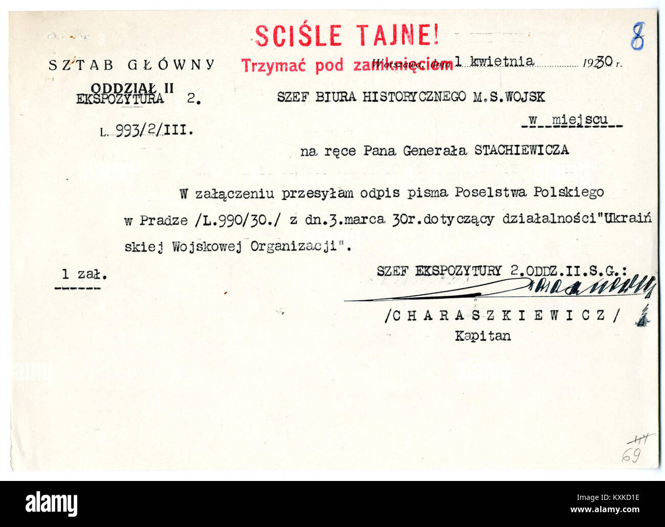 This Polish military document, from the archives of the Polish Army, is ...