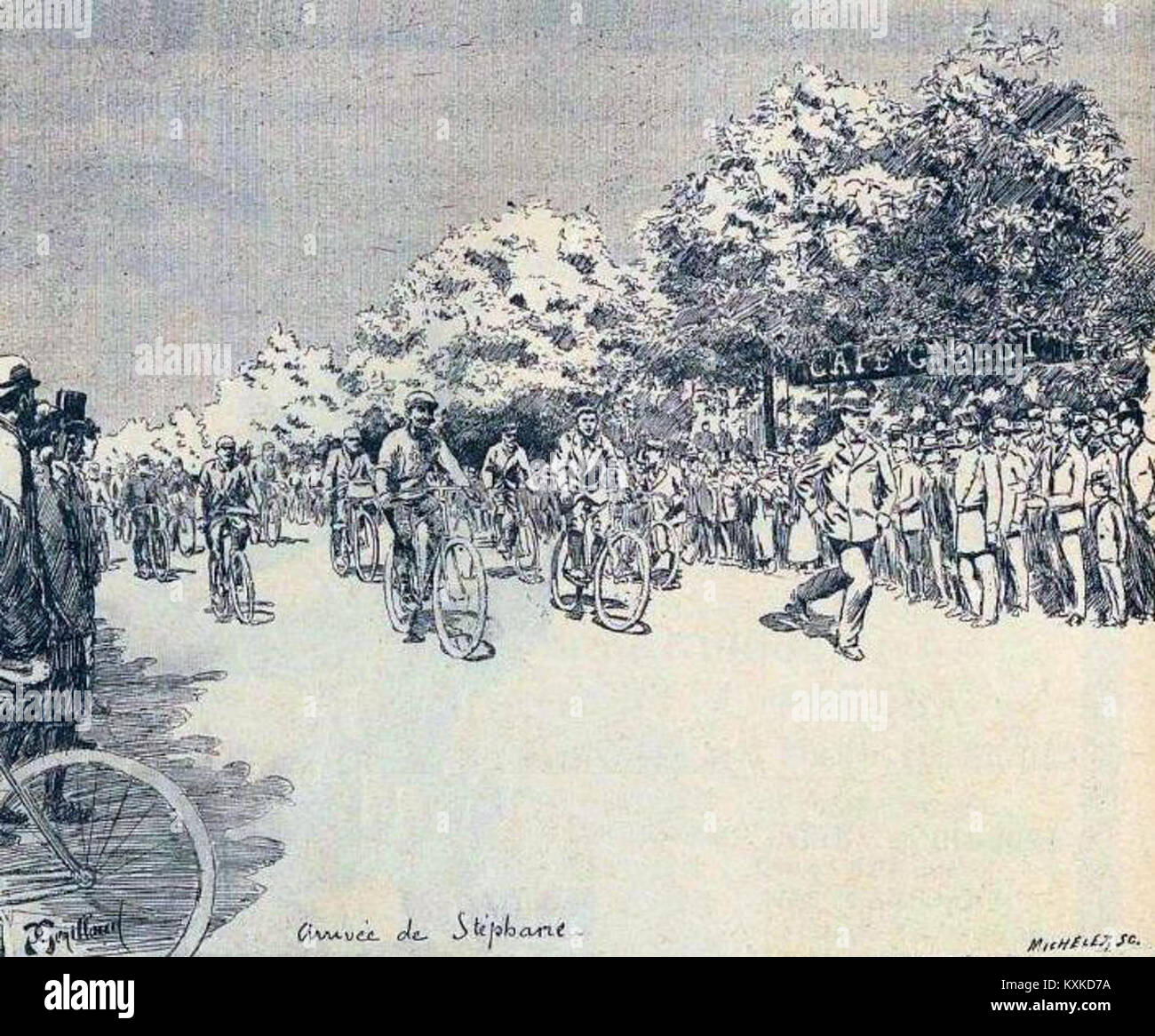 Arrivée de Bordeaux-Paris 1892 Stock Photo - Alamy