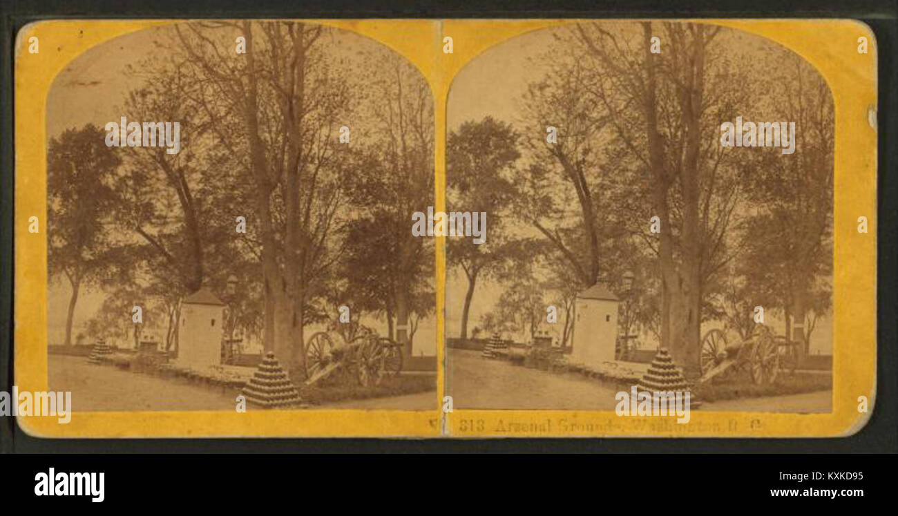 A stereoscopic photograph of the Arsenal Grounds in Washington, D.C ...