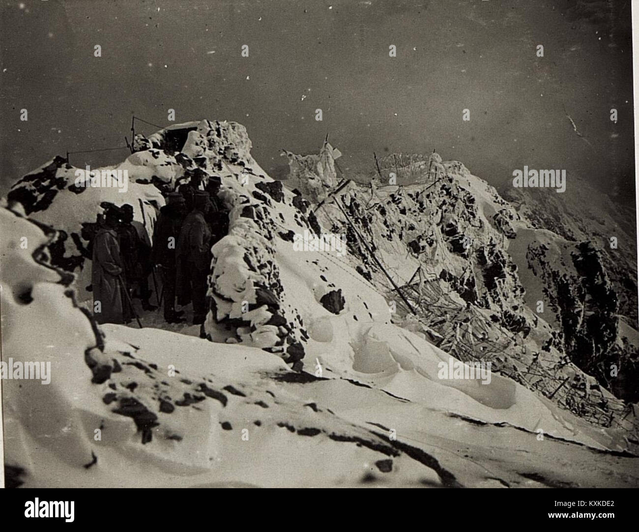 The photograph shows an artillery observation post at Filmoorhöhe, used ...