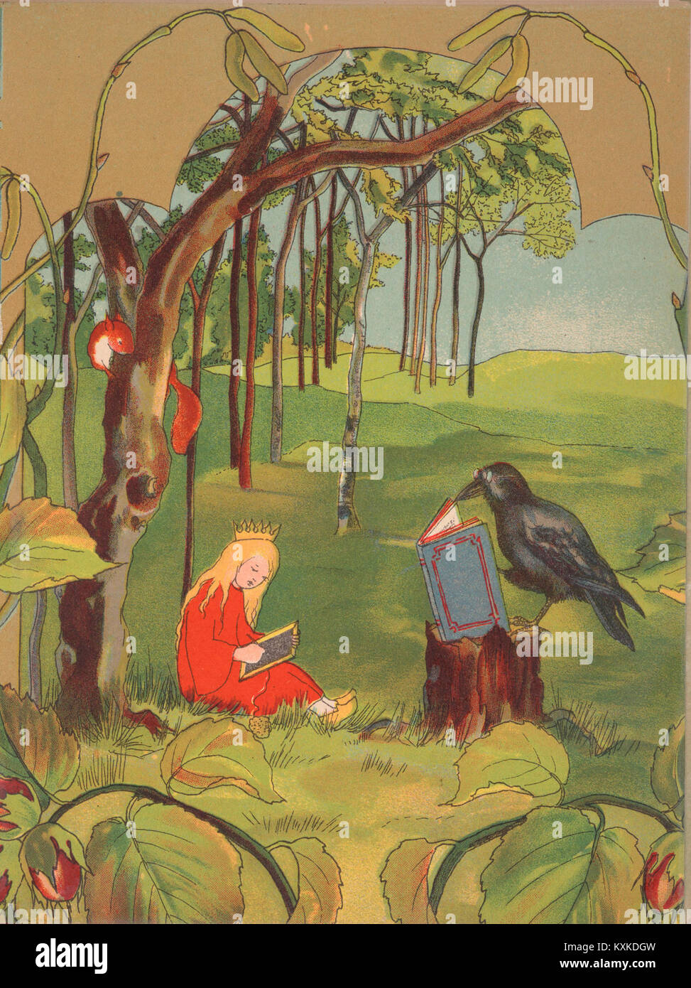 A page from 'Lesna Królewna,' a work by Artur Oppman, featuring ...