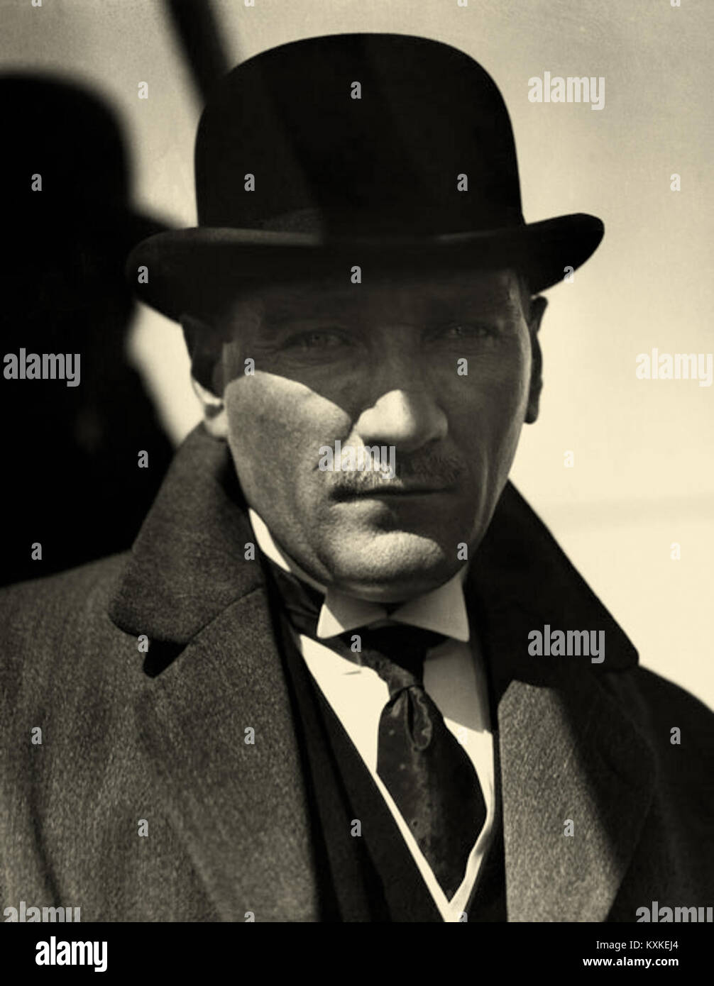 The image depicts Mustafa Kemal Atatürk, the founder of modern Turkey ...
