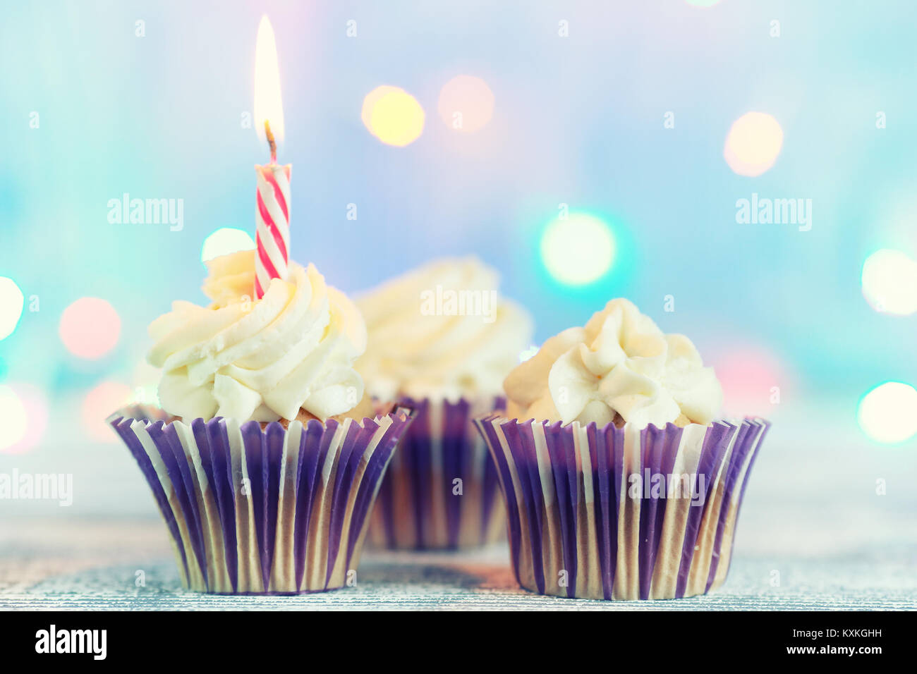 Cupcake Birthday Candles High Resolution Stock Photography and Images ...