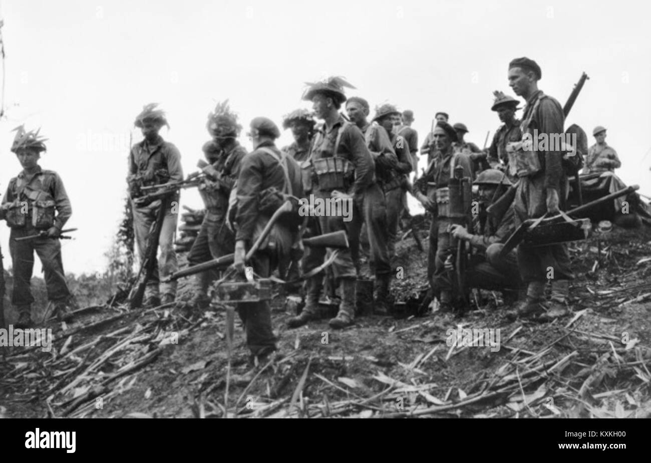 This image shows the Australian 25th Infantry Battalion preparing for ...