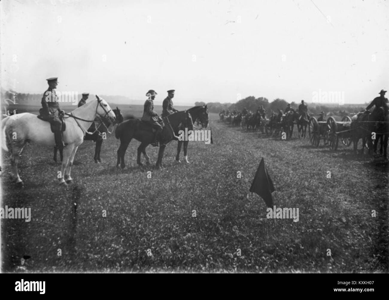 The Australian 3rd Machine Gun Battalion is pictured on review ...