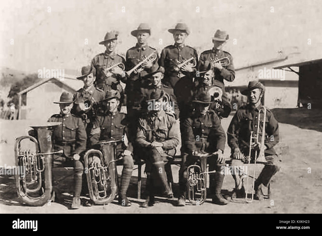 This photograph shows the Australia 14th Battalion Band in 1931 ...
