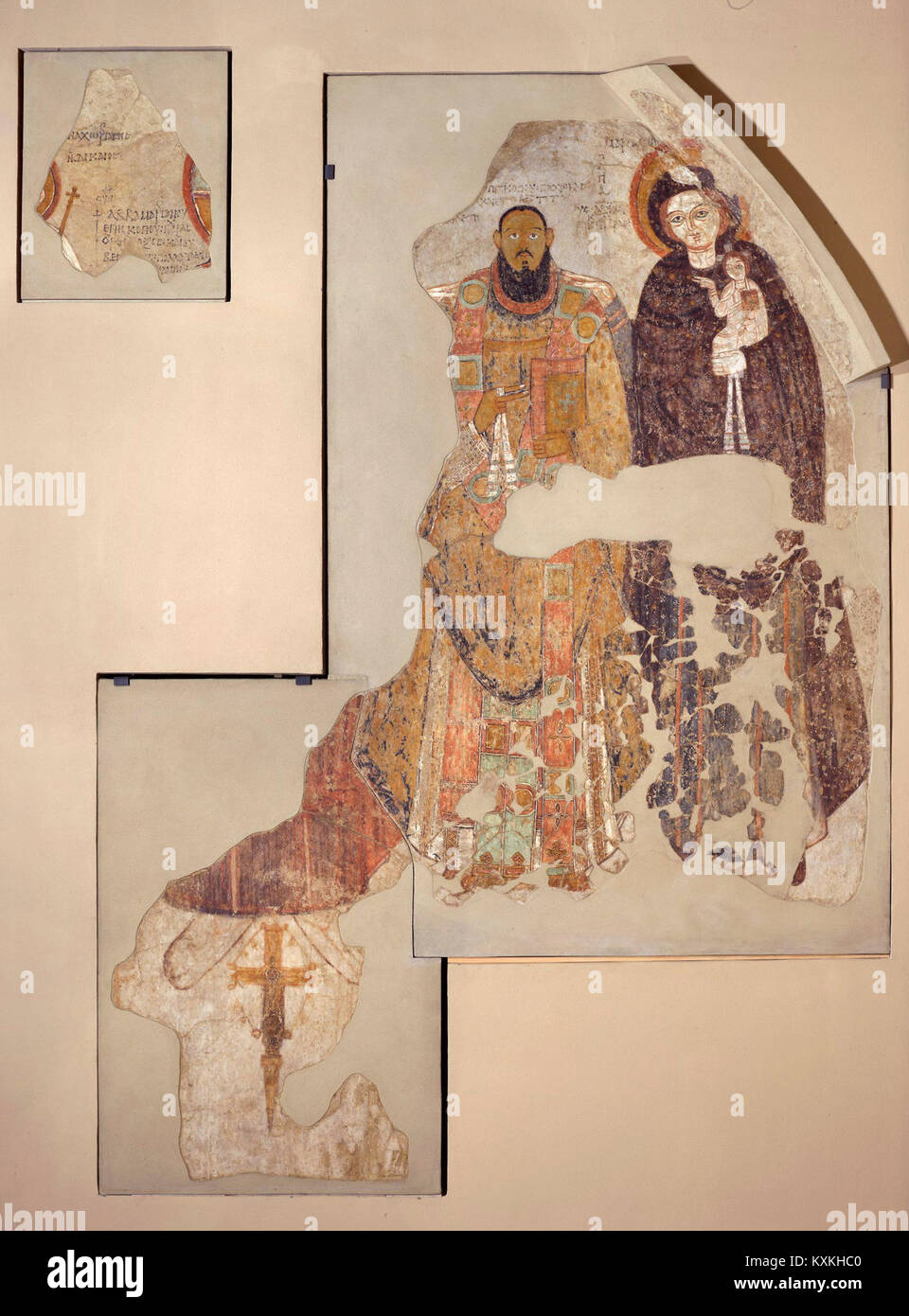 An unknown artist's fresco depicting Bishop Marianos under the ...