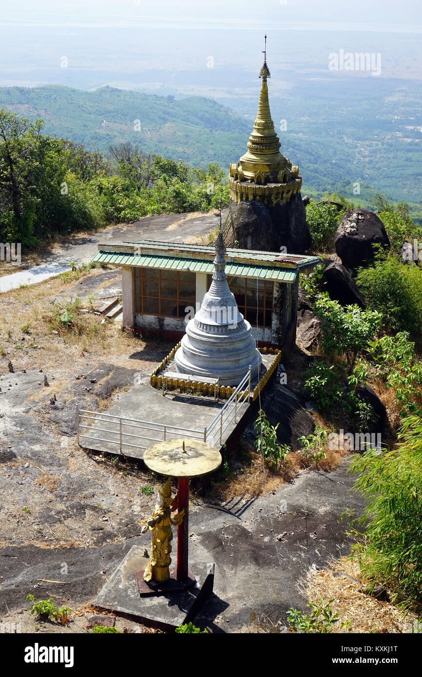 MAWLAMYINE, MYANMAR - CIRCA APRIL 2017 Stupa in Nwa-la-bo pagoda Stock ...
