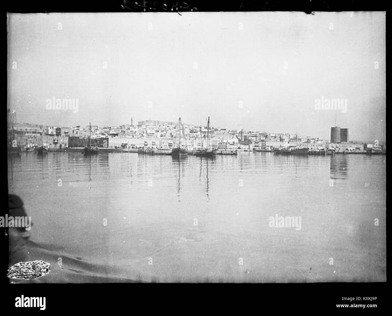 Panoramic view of Baku, Azerbaijan, taken from the boat Zang on the ...