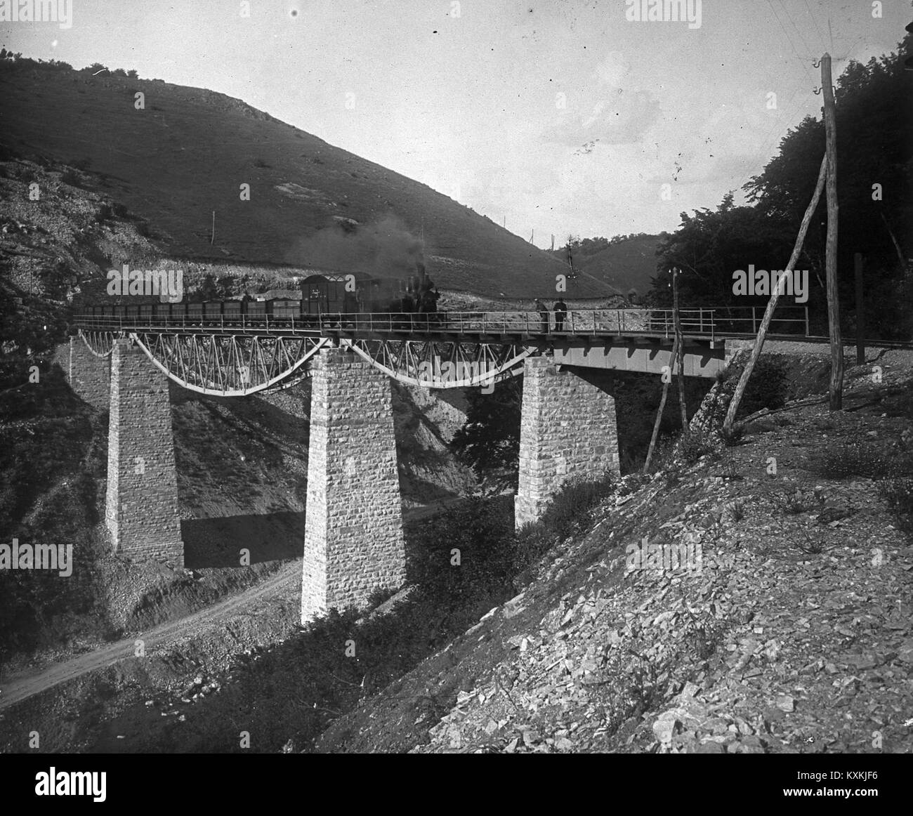 This photograph captures the bridge that crosses the valley of the ...