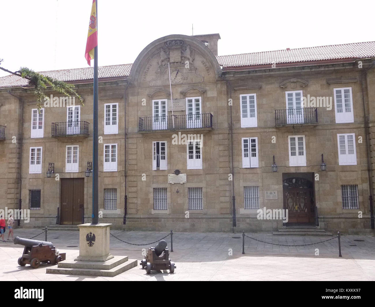 A historical photograph of the Palacio de Capitanía General in A Coruña ...