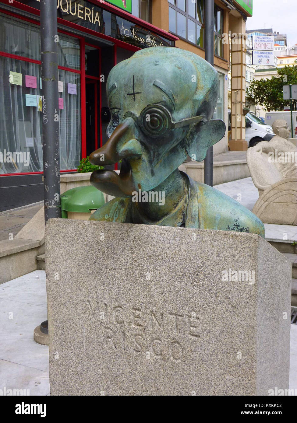 The Praza do Humor in A Coruña, Spain, is a public square known for its ...