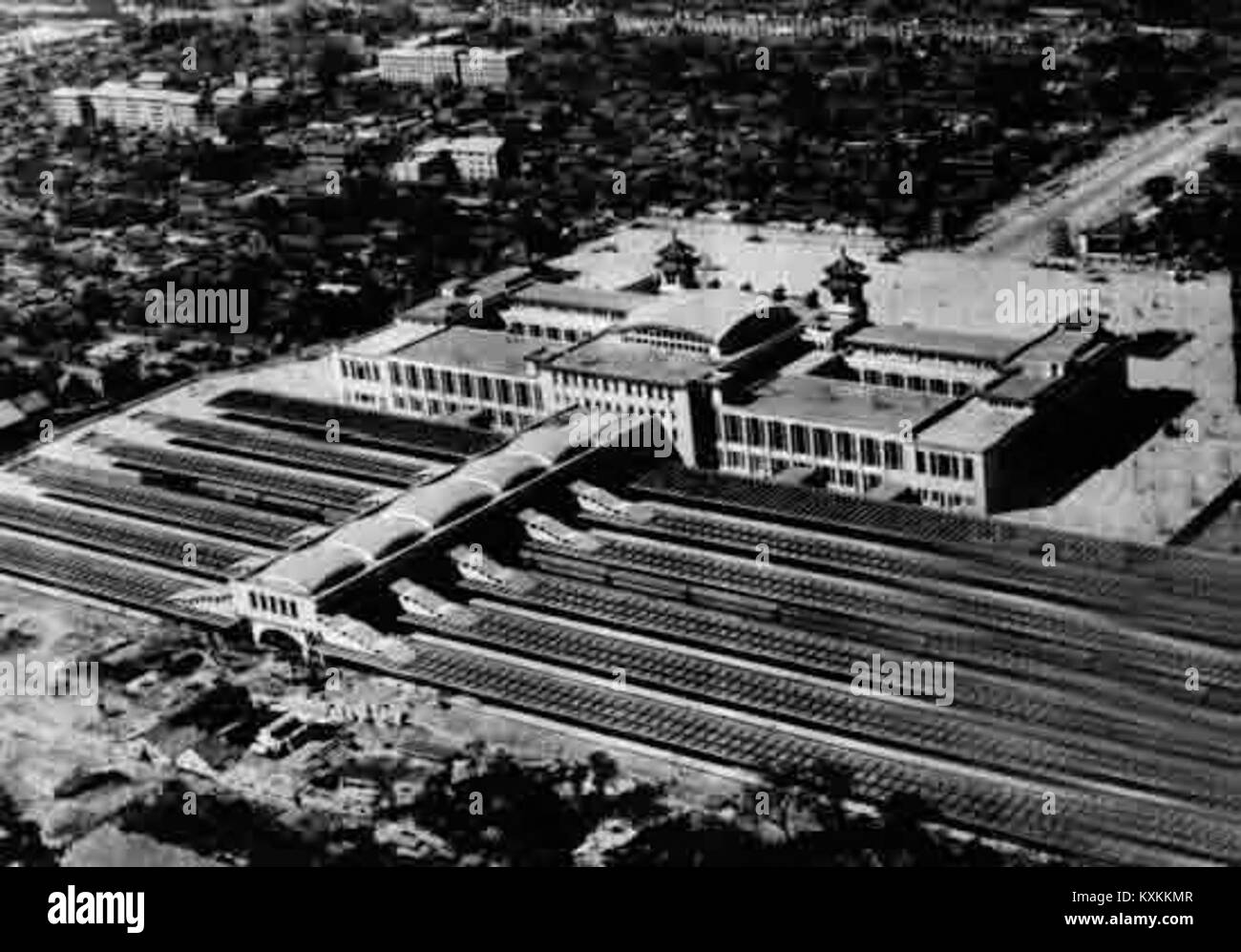 The image showcases the Beijing Railway Station in 1959, highlighting ...