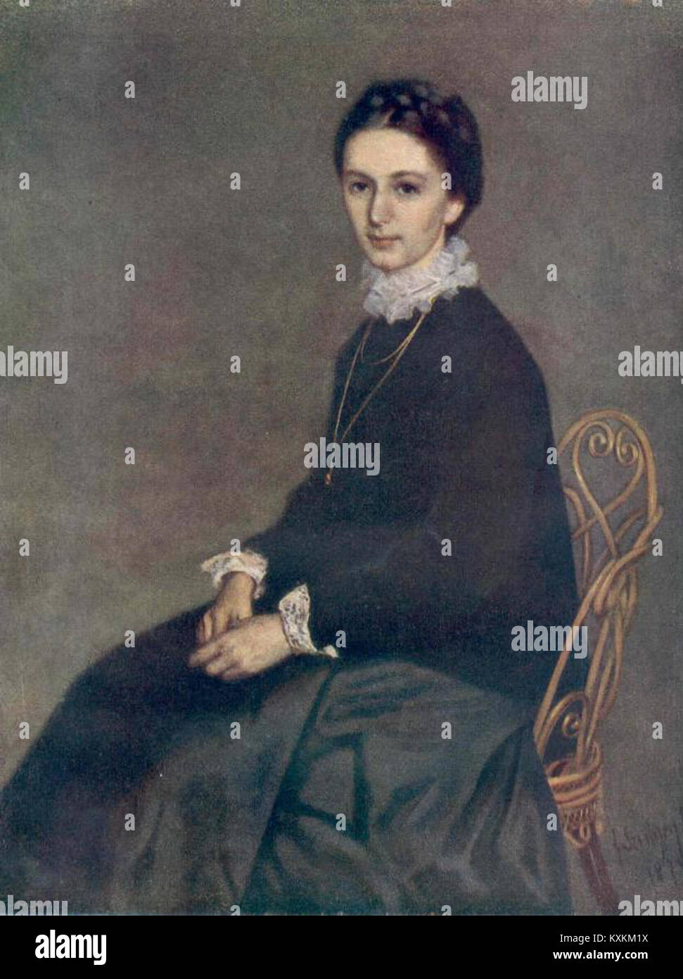 'Ninon' is a portrait depicting the artist's sister, capturing facial ...