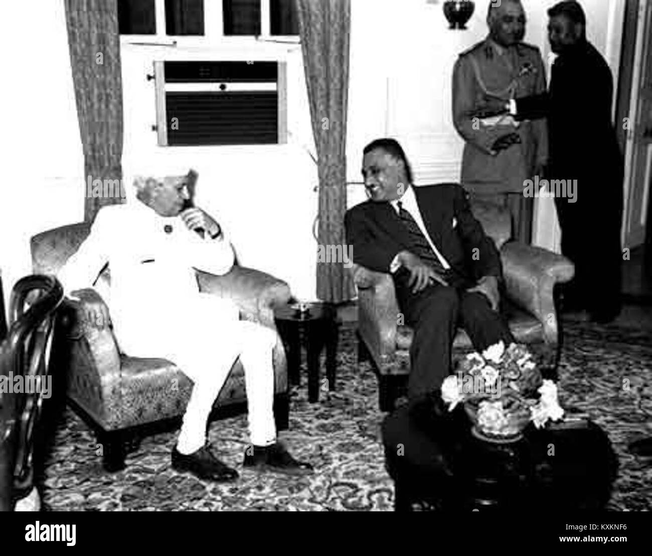 Photograph of public reception for Egyptian President Abdel Nasser in ...
