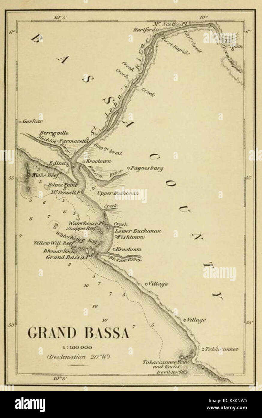 Grand bassa map hi-res stock photography and images - Alamy