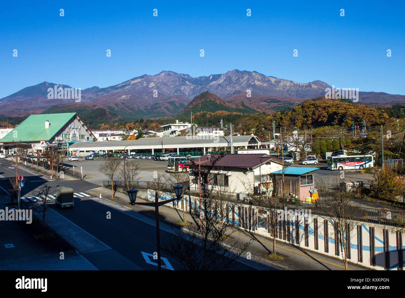 The streets of Nikko, a city located in Tochigi Prefecture, in the ...