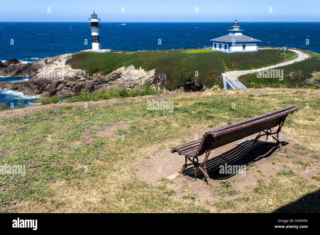 Illa Pancha in Ribadeo, Spain, a beautiful island with two lighthouses ...