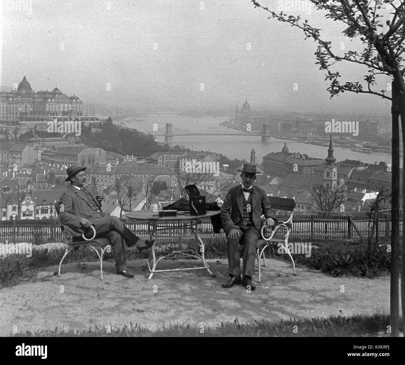 Exterior modern house on street Black and White Stock Photos & Images ...