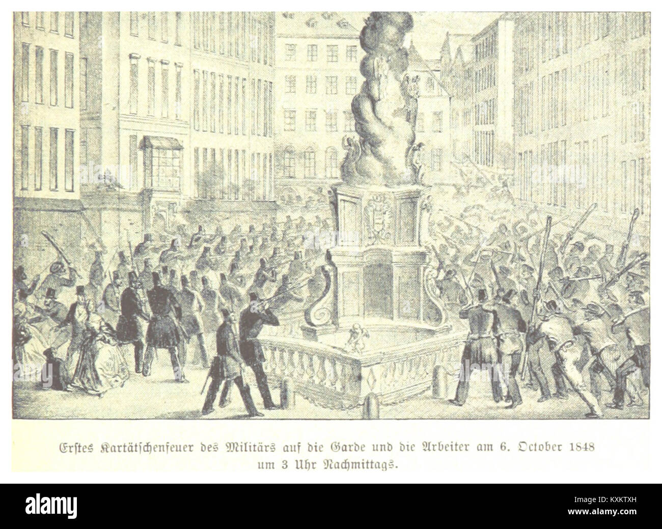 This historical image from 1898 depicts the October Uprising ...