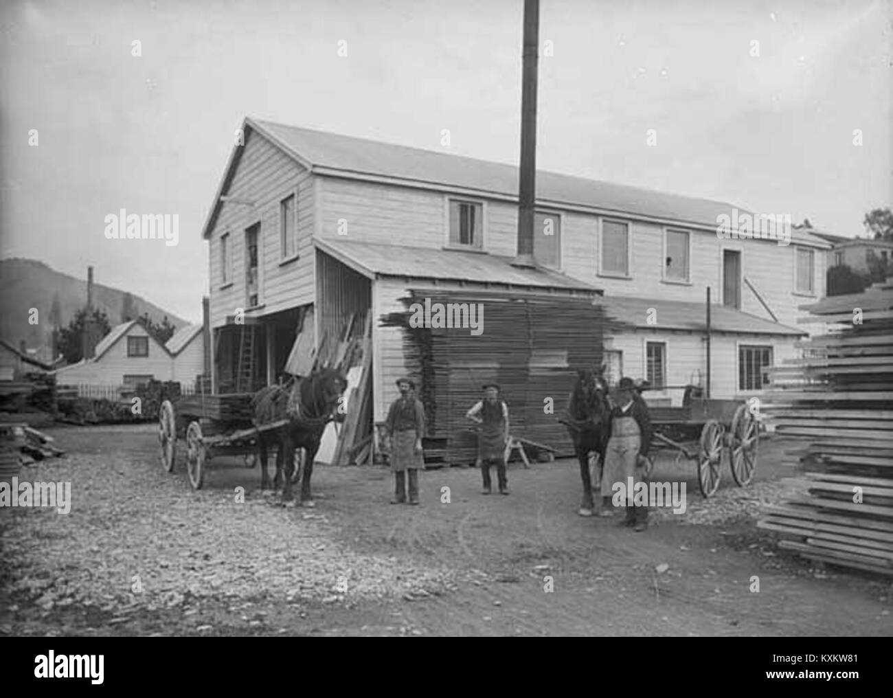 Timber yards Black and White Stock Photos & Images - Alamy