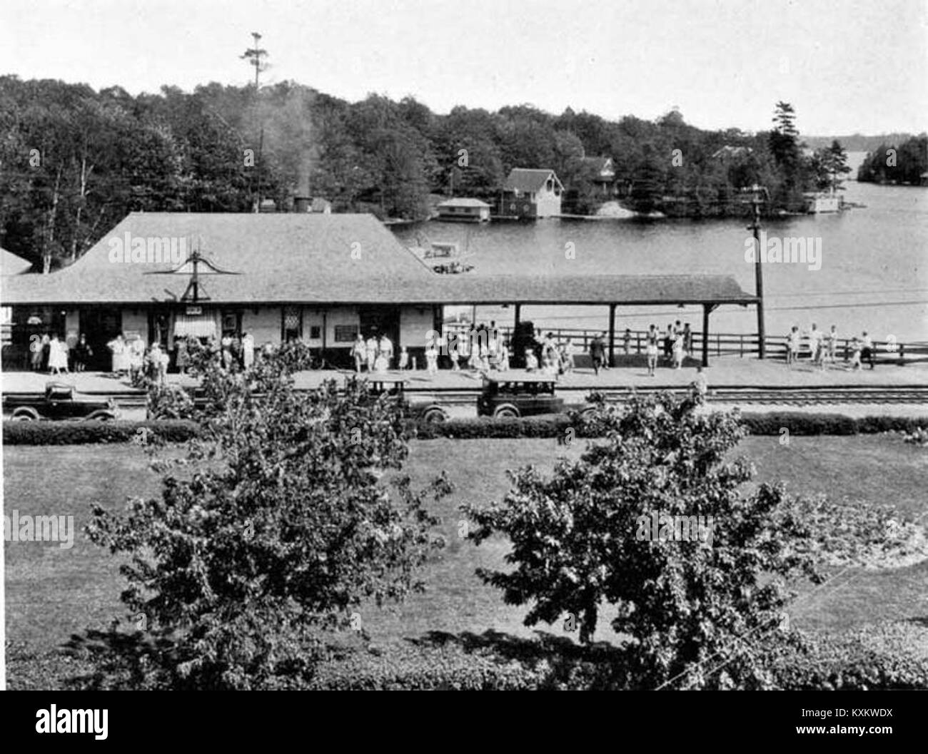 Bala train station, 1919 Stock Photo - Alamy