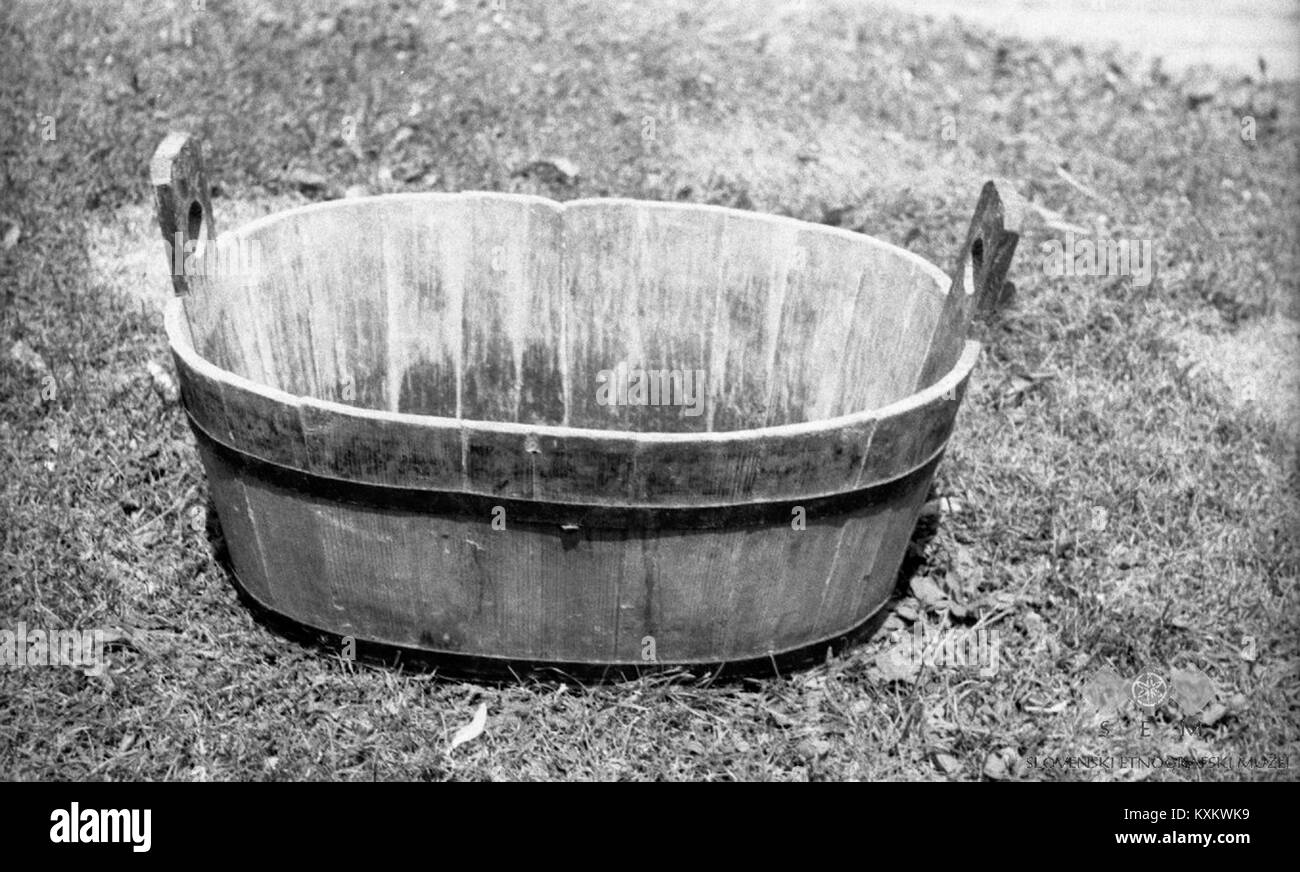 This image depicts a bread kneading area in Oprešnik, Brezen, 1963 ...