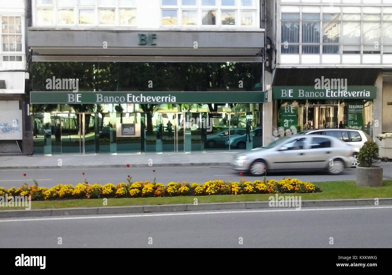 Banco Etcheverria oficina da Coruña Stock Photo - Alamy Banco Etcheverria oficina da Coruña Stock Photo - Alamy