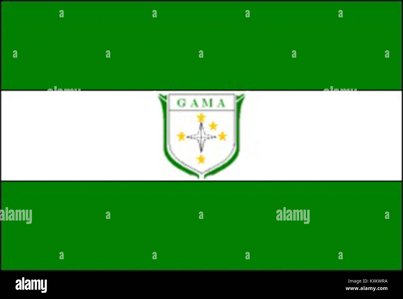The Bandeira de Gama is a historical flag from the Brazilian state of Distrito Federal ...